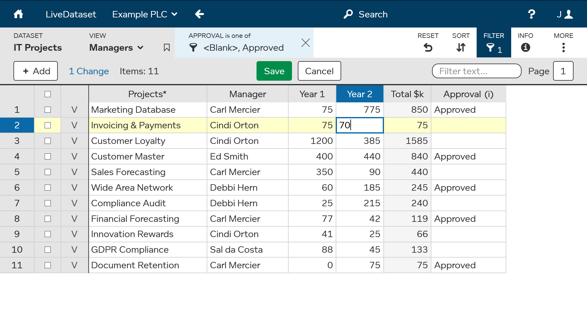Overview - LiveDataset